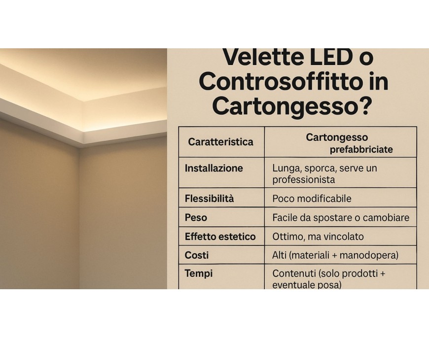 Velette | Vendita online veletta led (alternative al cartongesso per ...